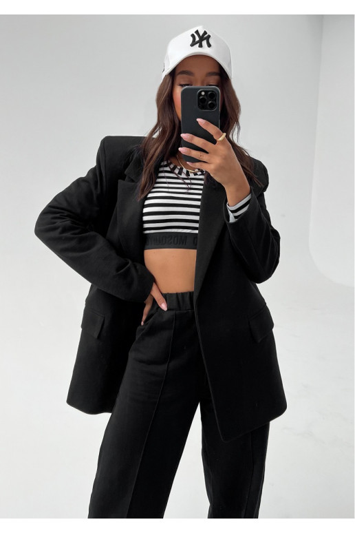 Sayo - Must-valge top